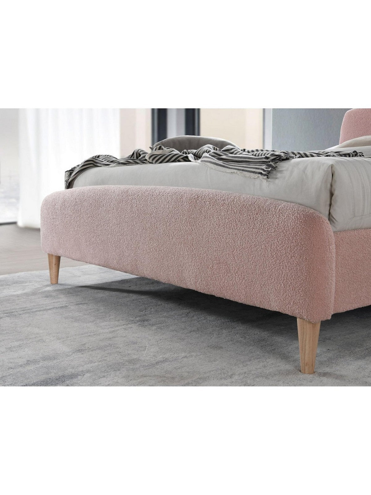 Birlea Otley Cosy Upholstered Bed Double Pink Teddy Bear Fabric – Cheap ...