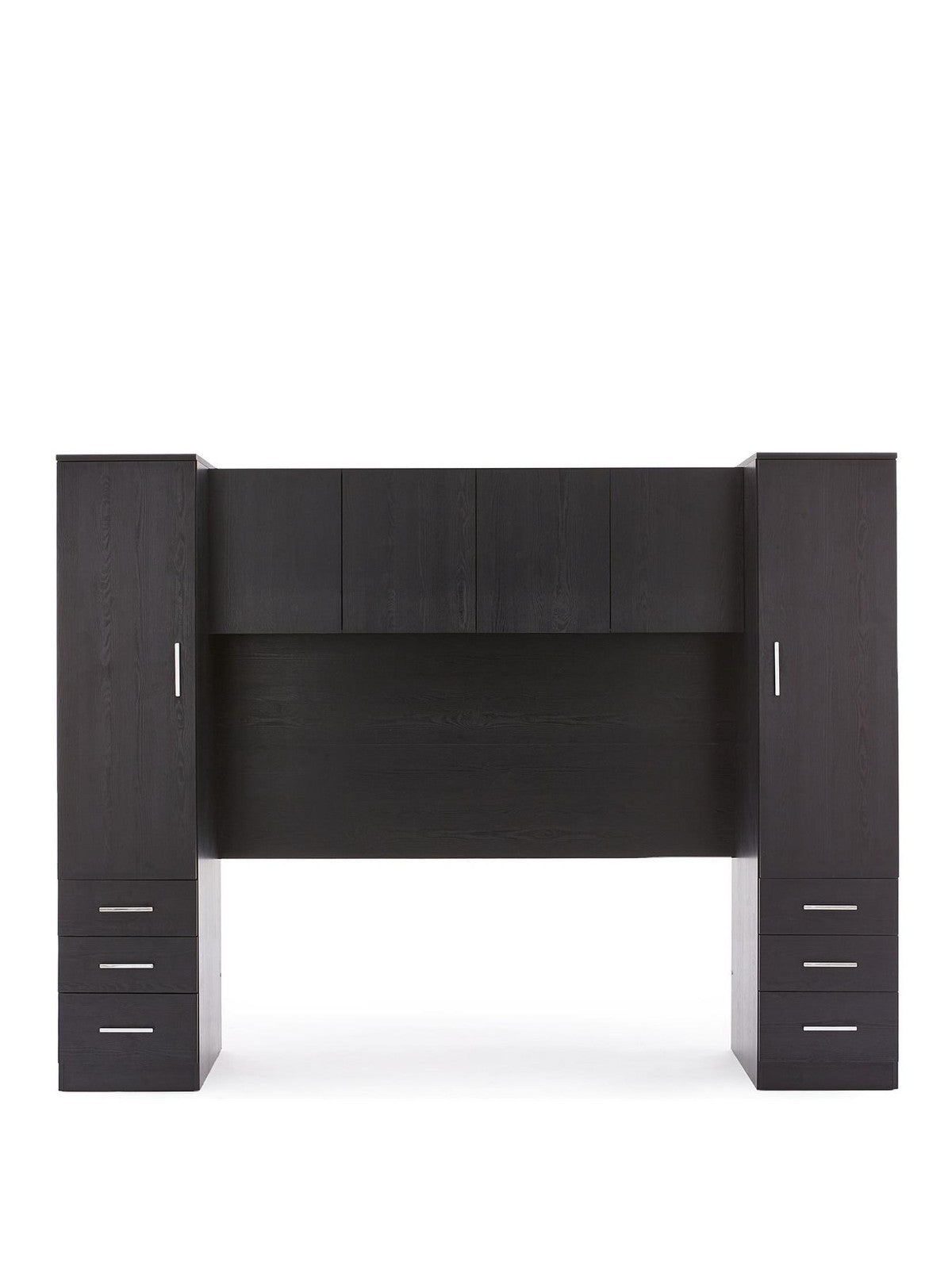 Panama Overbed Wardrobe Storage Unit - Black | 6 Doors & 6 Drawers | S ...