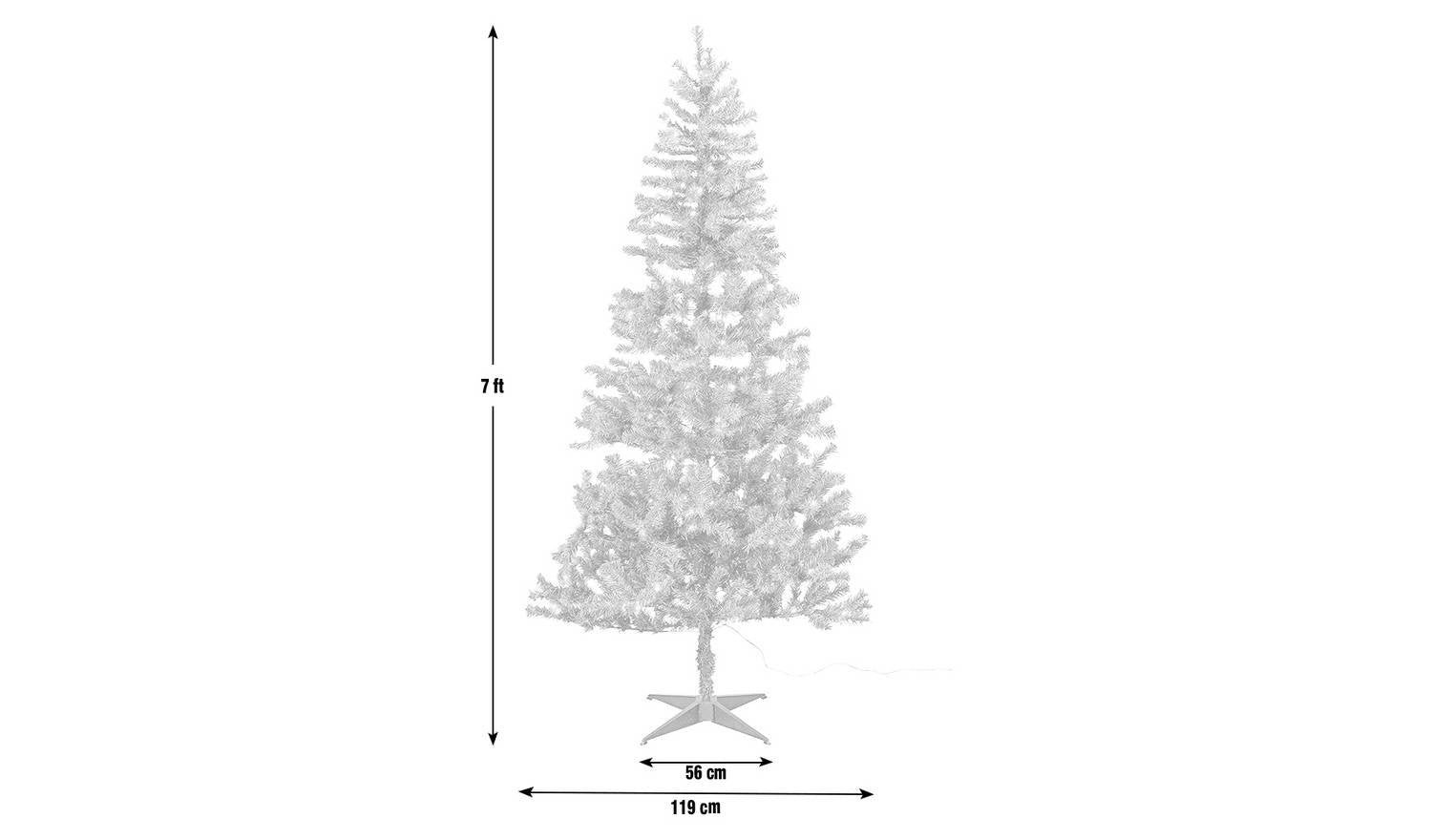 7ft Pre lit Nordland Christmas Tree Easy Assembly Stand Included ...