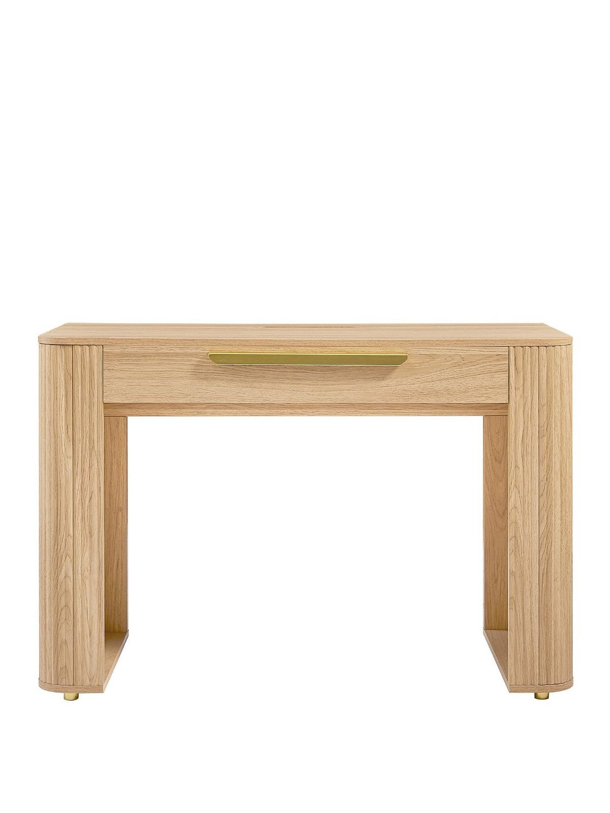 Carina Dressing Table Oak Effect | 50s Retro Style | Ribbed Design | G ...