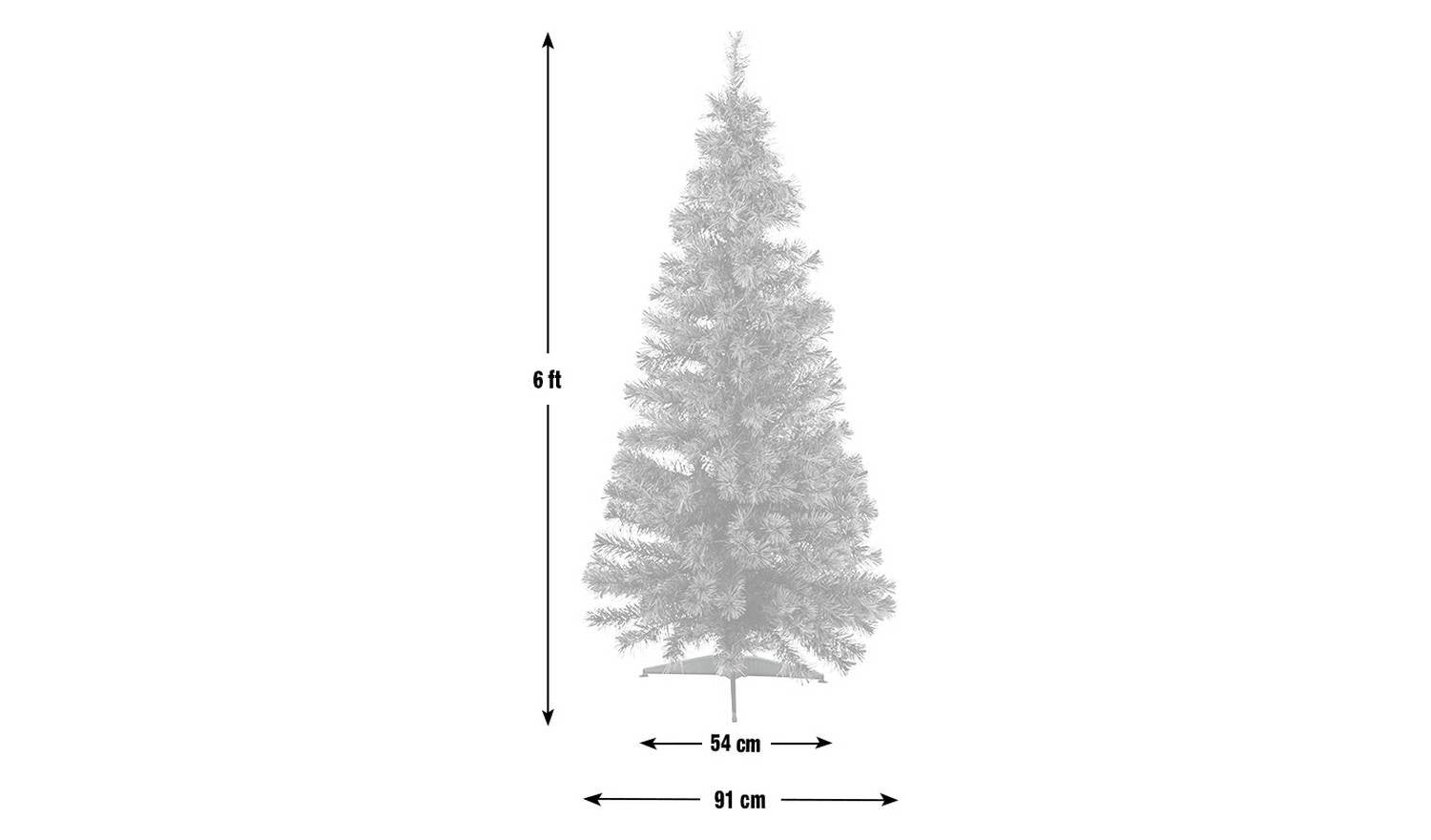 6ft Fibre Optic Christmas Tree Easy Assembly Realistic Branches – Cheap ...