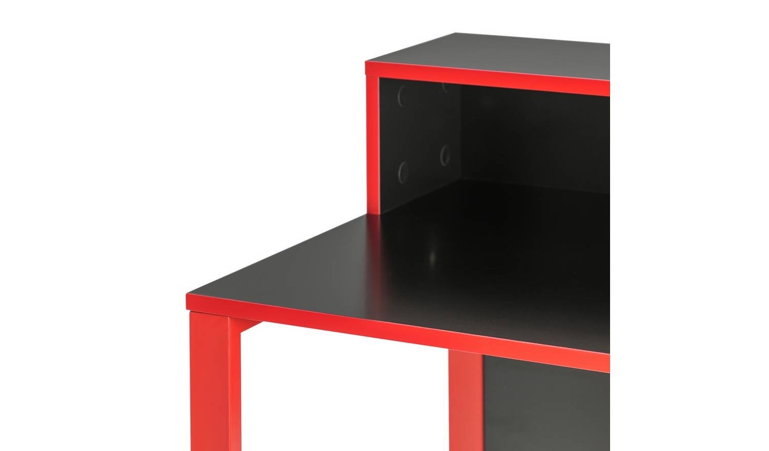 Gaming Desk Black and Red Modern Home Office Furniture Workspace ...