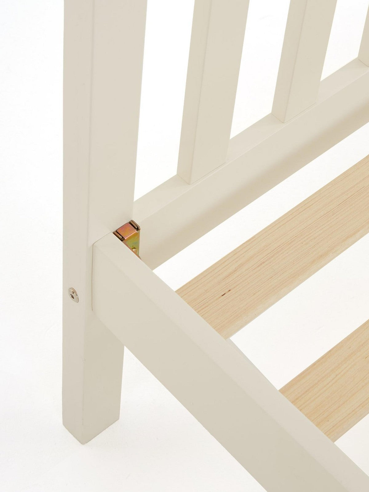 Dawson Wooden King Bed White | Pine Slatted Headboard | Country Cottag ...