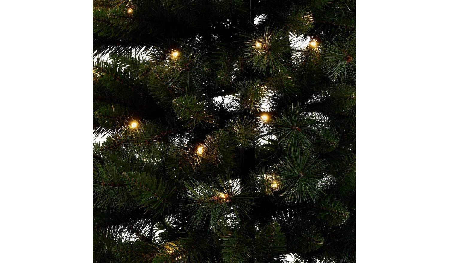 7ft Pre Lit Pencil Christmas Tree Easy Assembly Realistic Branches ...