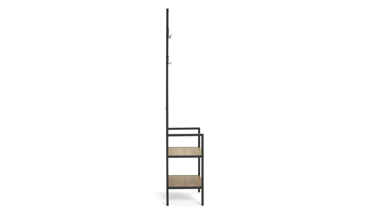 Loft Living Hallway Tree Oak Coat Stand Storage Organiser Furniture ...