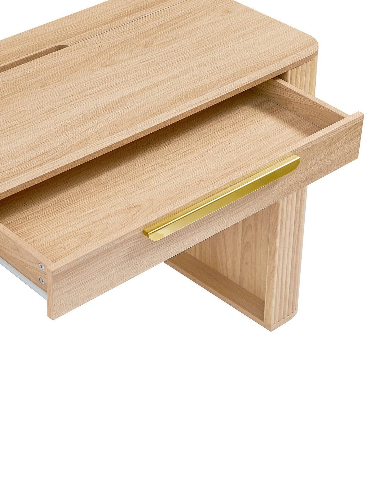 Carina Dressing Table Oak Effect | 50s Retro Style | Ribbed Design | G ...