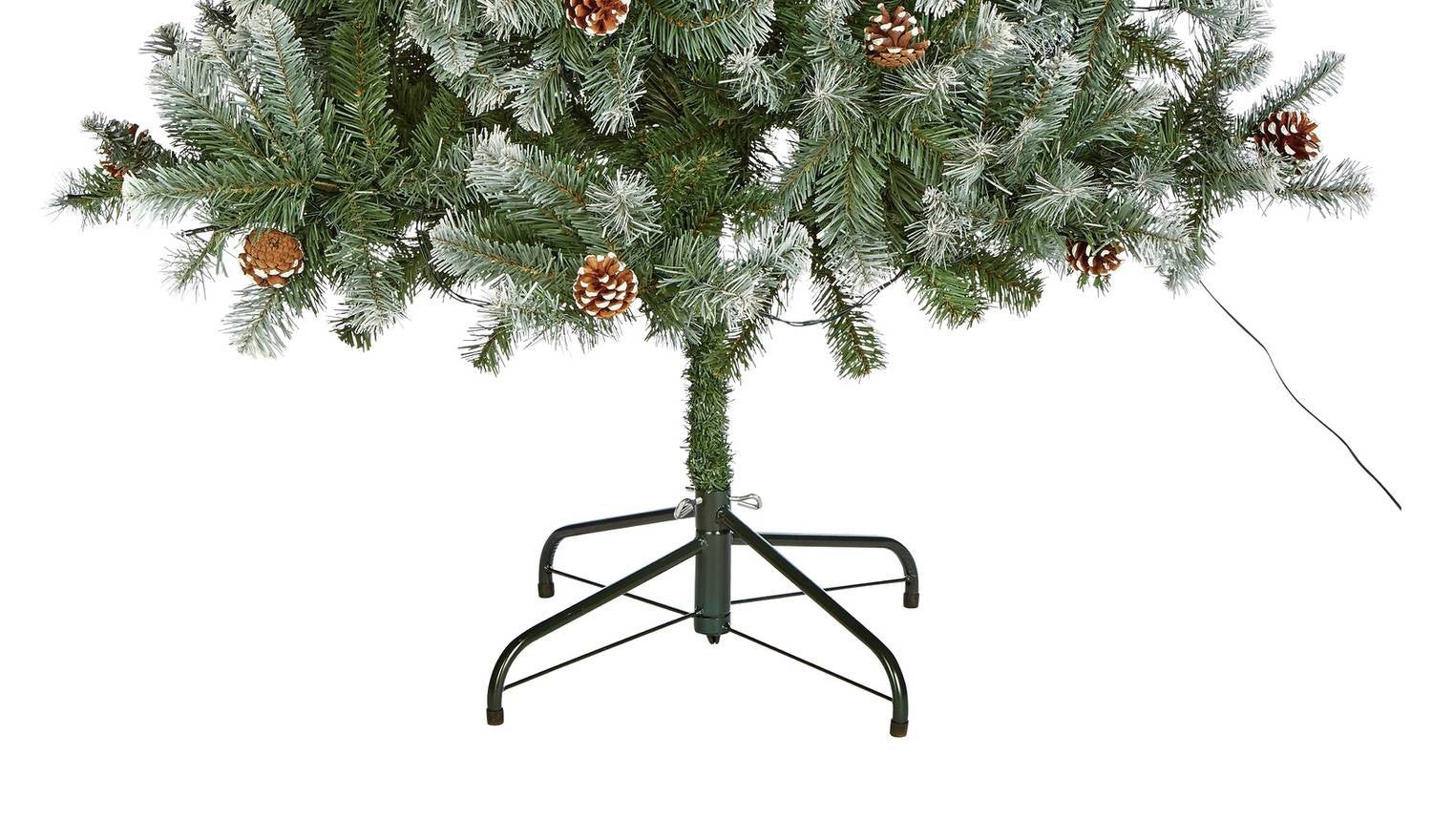 7ft Pre lit Blue Oscar With Pine Cone Christmas Tree Realistic Branche ...