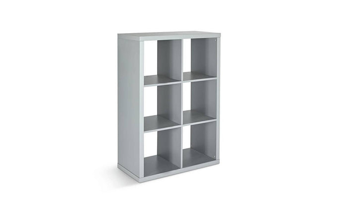 Squares Plus 6 Cube Storage Unit Grey Modular Organiser Shelf Furnitur ...